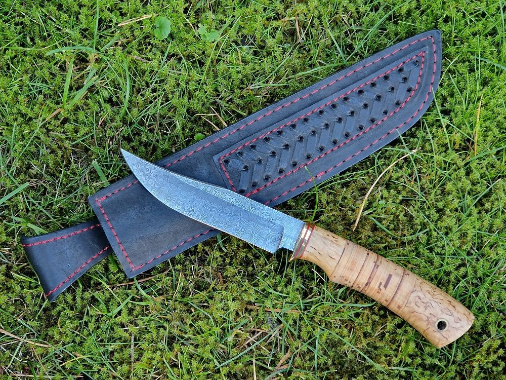 BB Damaska tērauda Zvejas nazis 110mm (roku darbs) DK00014, MEDĪBAS ...